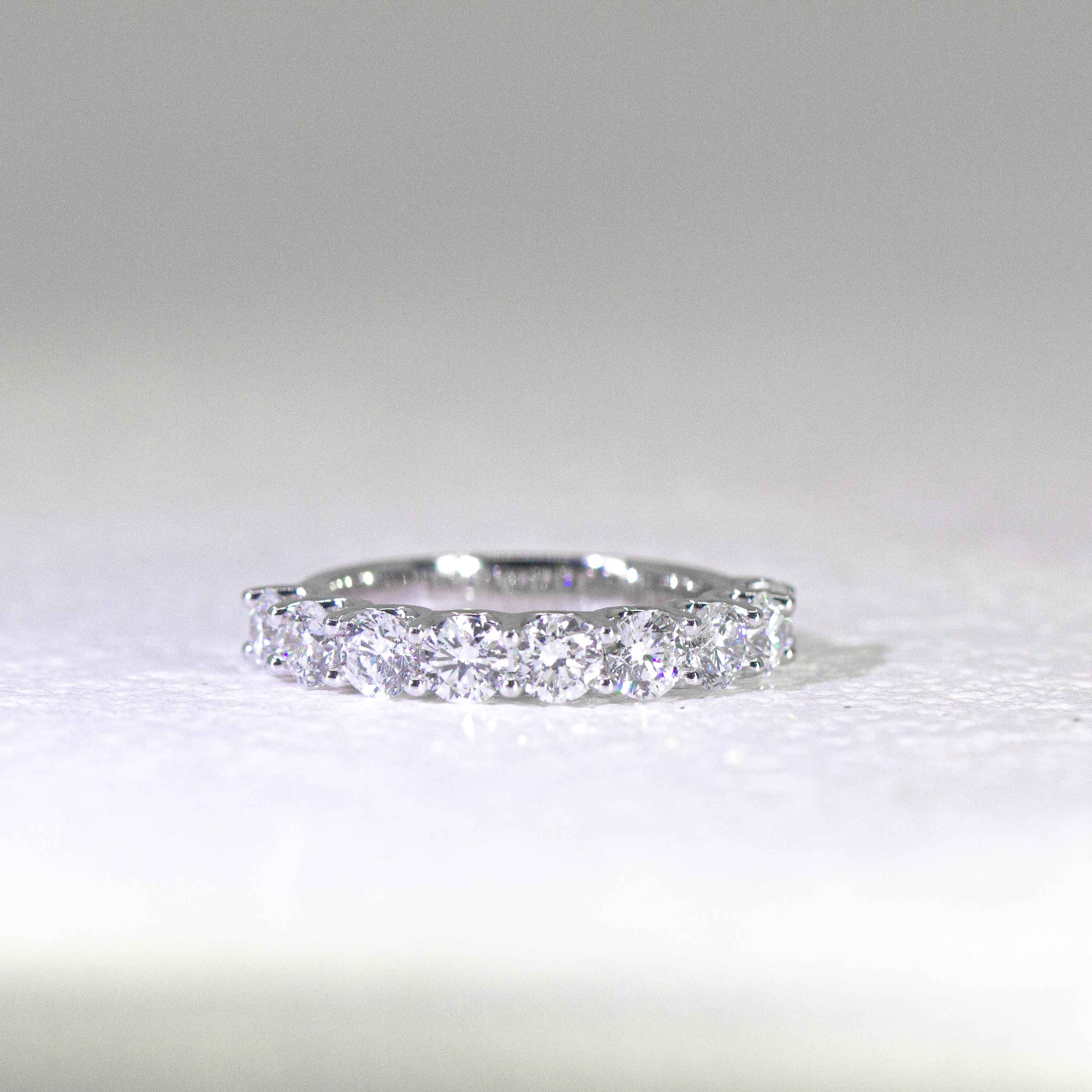In-Stock 0.20ct Round Lab Grown Diamonds U-Prong Anniversary Ring (TM1 ...