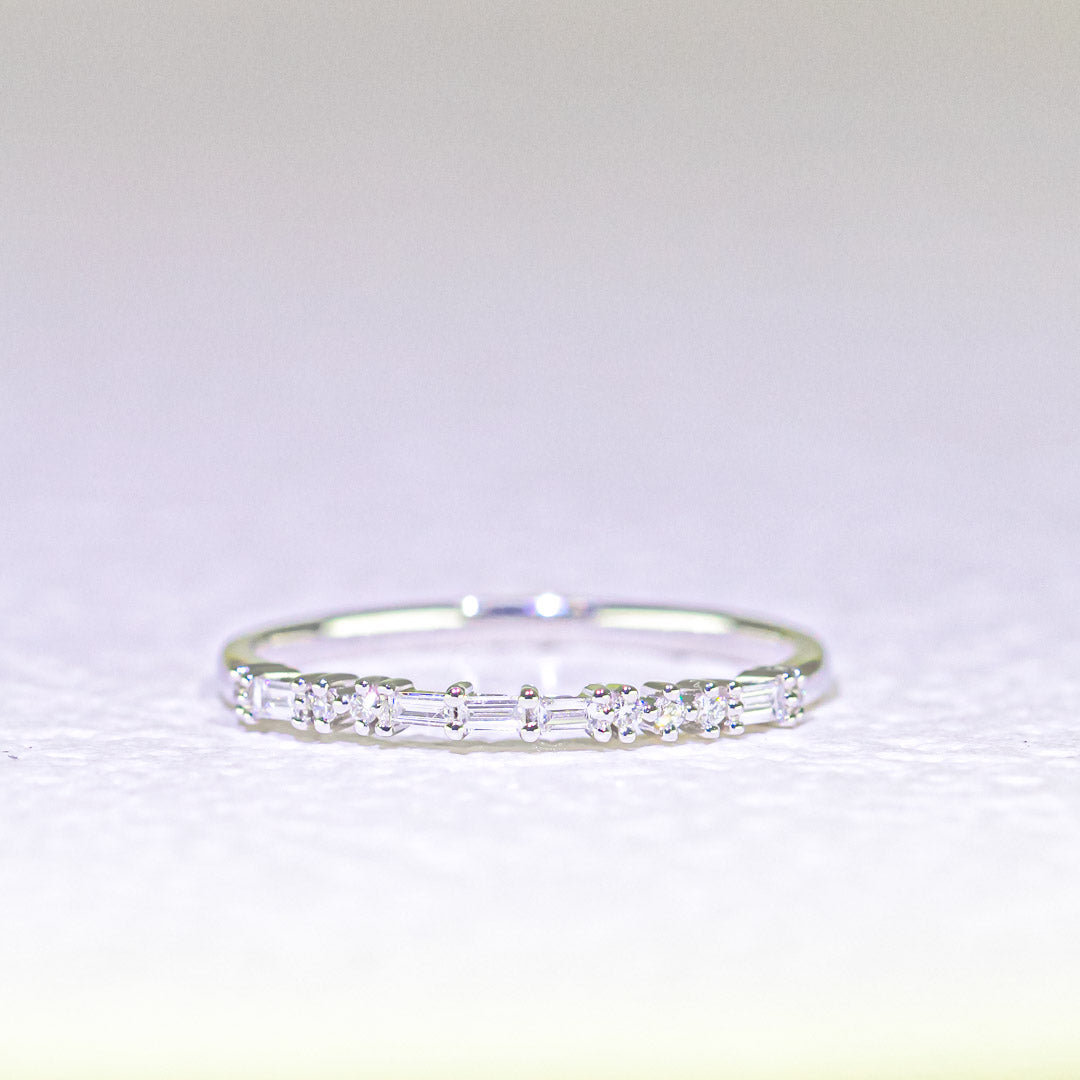 18K金 L.O.V.E 摩斯密碼培育鑽石線戒｜TMLR1201 – Diamond Culture